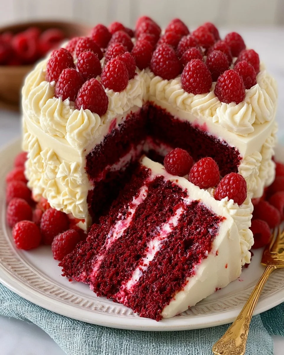 Raspberry Velvet Layer Cake